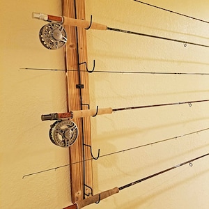 Fishing Rod Wall Mounted Display Rack - Etsy