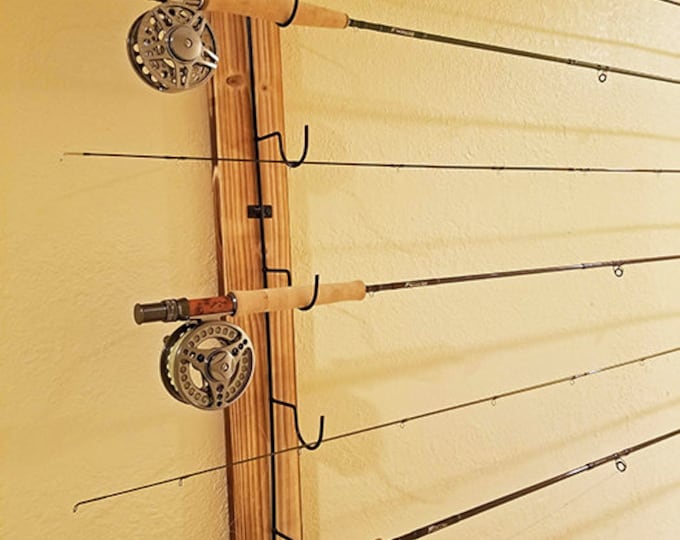 Fishing Rod Wall Mounted Display Rack - Etsy