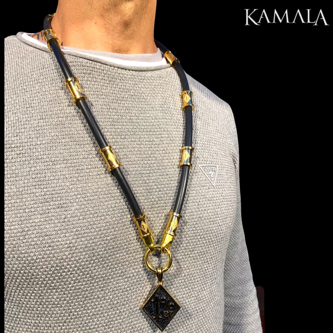 Exclusive 1% Rubber Necklace With 10 Ferrules - Etsy