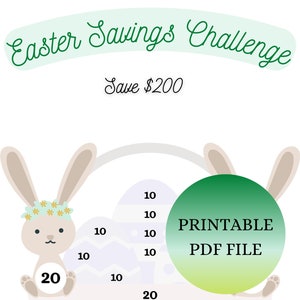 Easter Savings Challenge Tracker, Emergency Fund, Savings Challenge ...