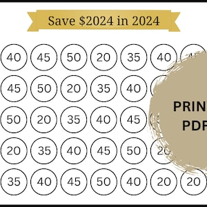 A6 - Save 2024 in 2024 | Mini Savings Challenge Tracker | Emergency ...