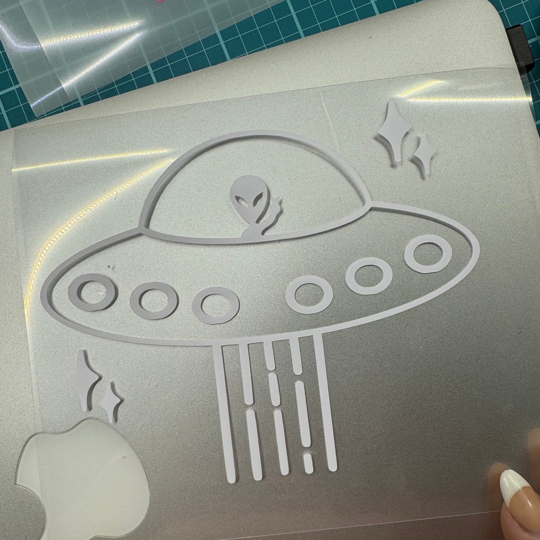 Peace Out Alien UFO Cute Decal Sticker Permanant Vinyl Car Laptop - Etsy