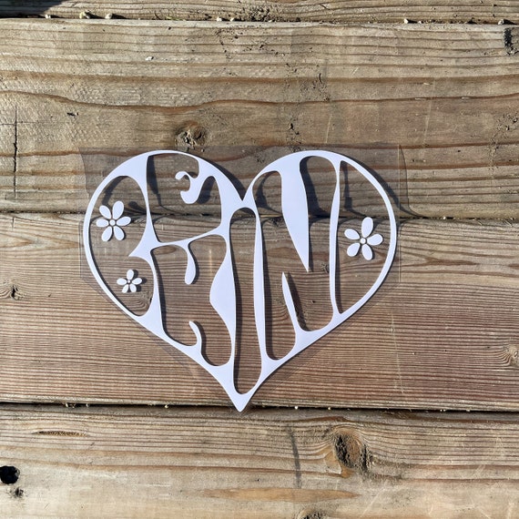 Be Kind Heart Vinyl Decal | Etsy