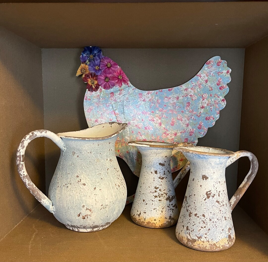 Farmhouse Pitcher and Bowl Decor - Etsy