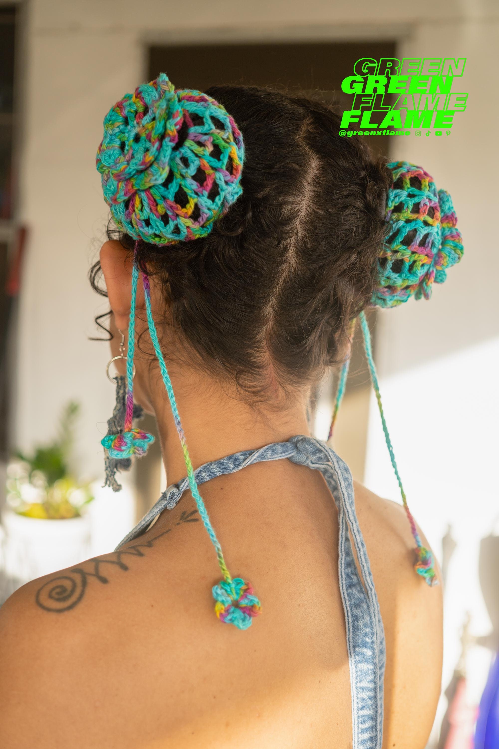 Space Buns - Hair Bun Cover, Handmade Crochet Bun Cover, Festival Buns ...