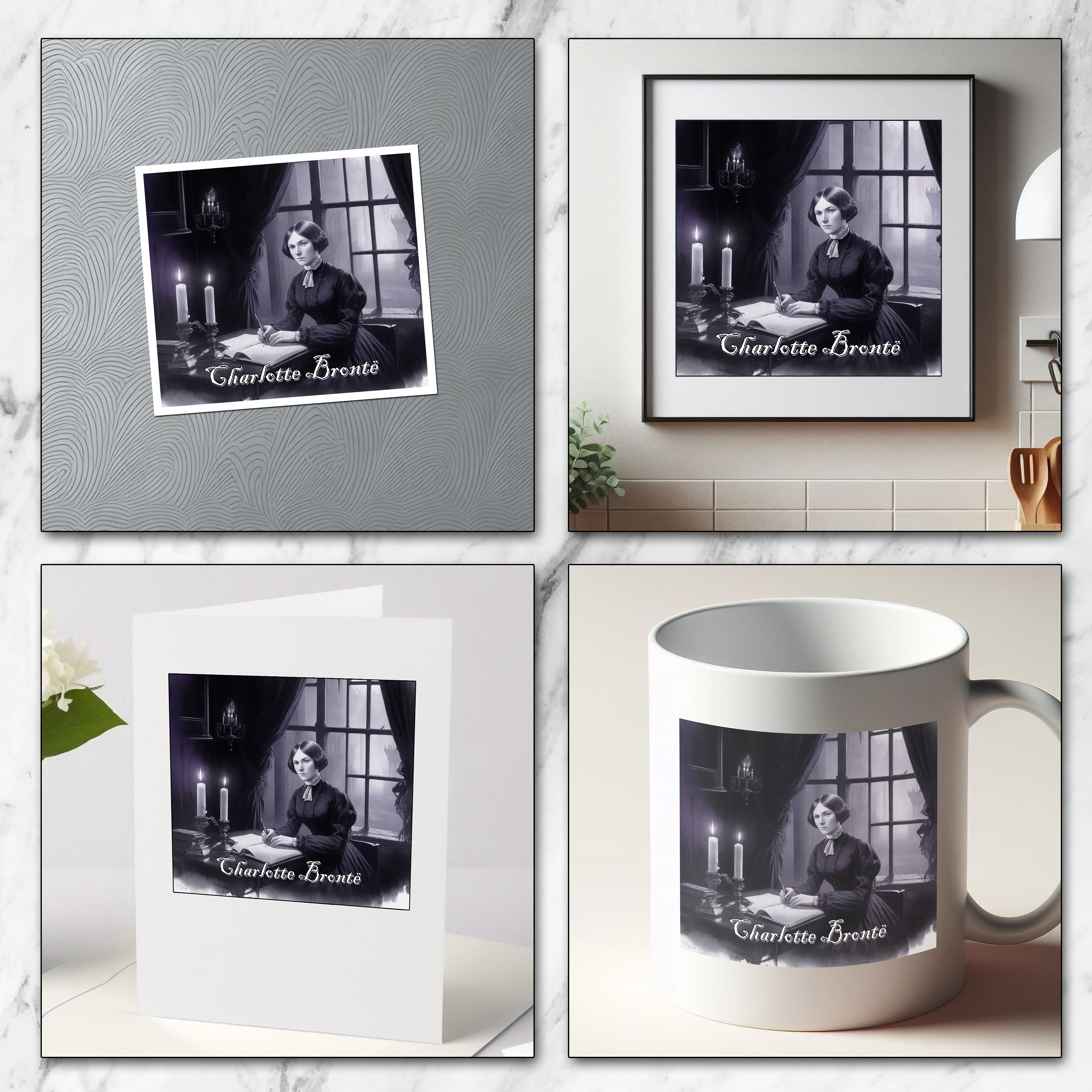 Charlotte Bronte Tumbler Wrap PNG, Classic Literature, Gothic Poetry ...