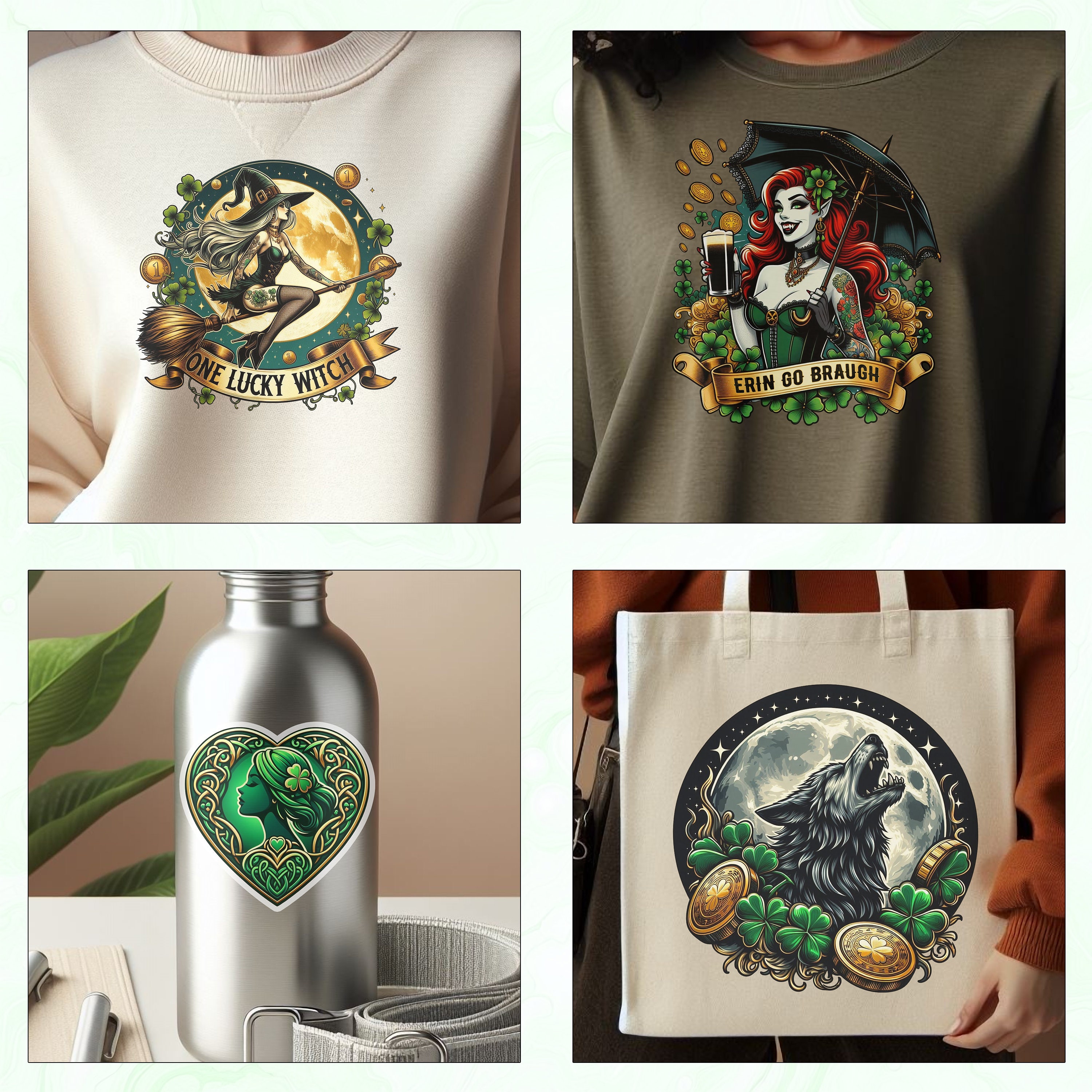 Gothic St Patricks Day Digital Clipart Bundle, Commercial Use, Cute ...