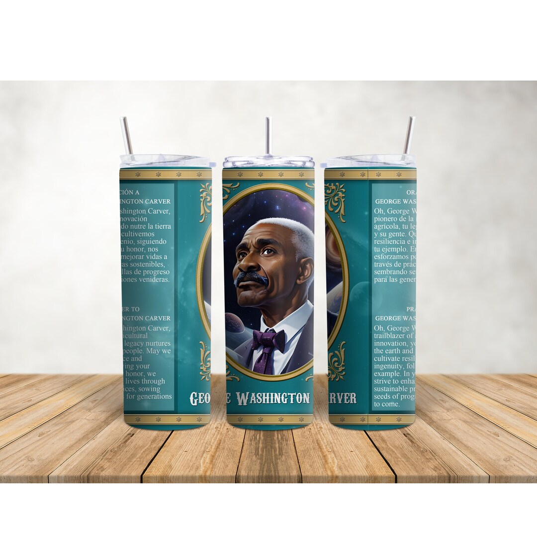 George Washington Carver Tumbler Wrap PNG, Great Scientists, Prayer ...