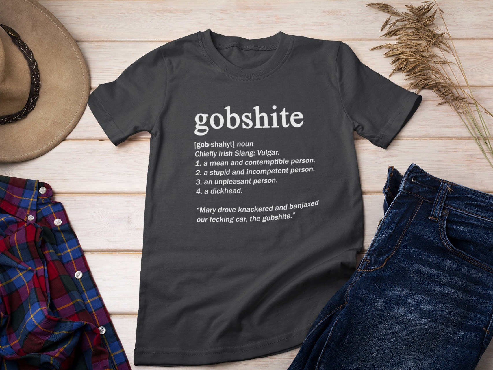 St Patricks Day Shirt, Gobshite Definition, Funny St Paddys Tee, Irish ...