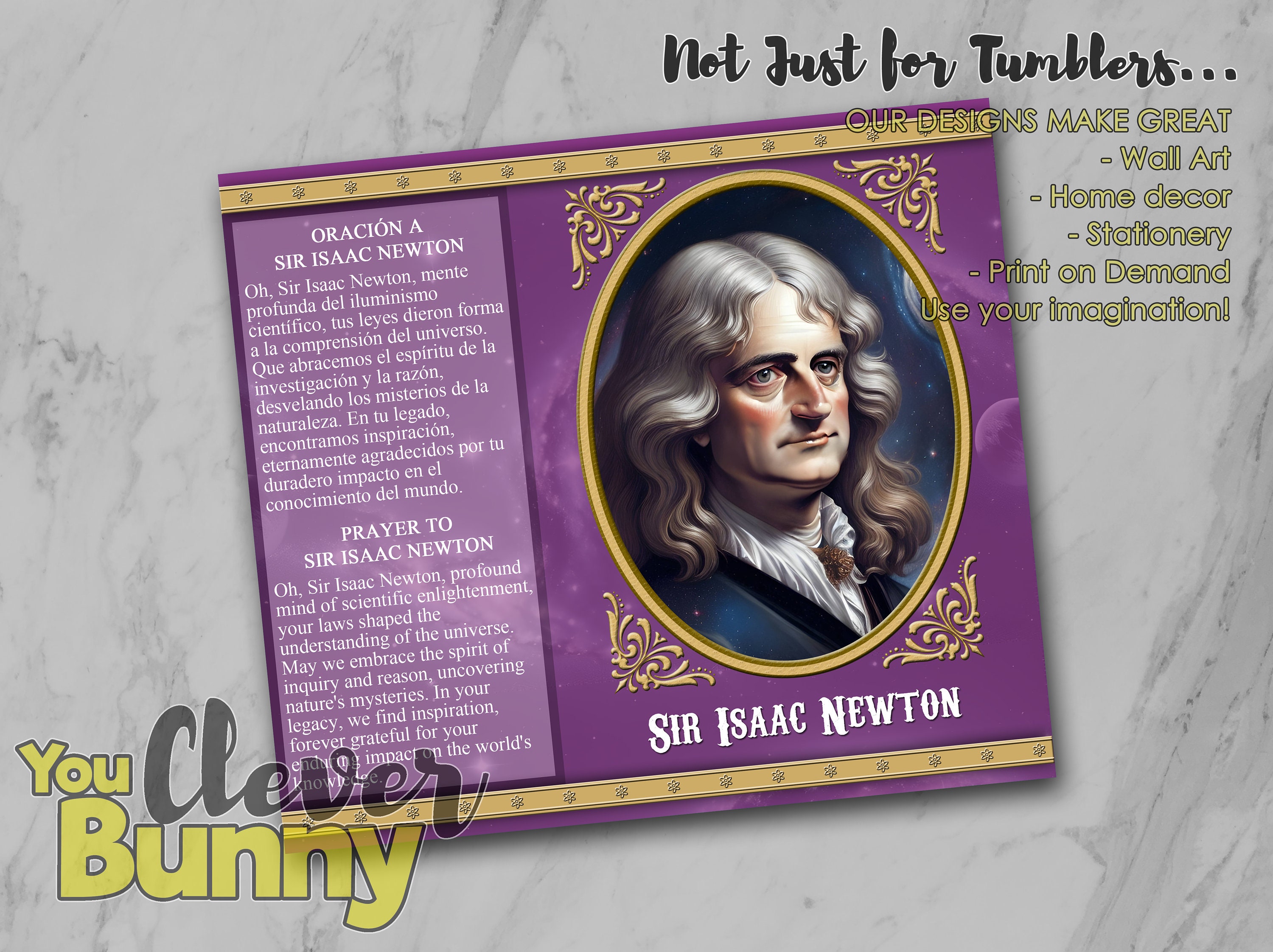 Isaac Newton Tumbler Wrap PNG, Great Scientists, Prayer Candle Style ...
