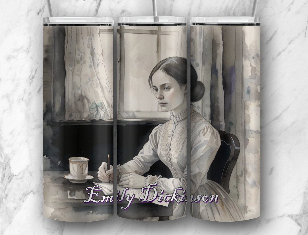 Emily Dickinson Tumbler Wrap PNG, Classic Literature, Gothic Poetry ...