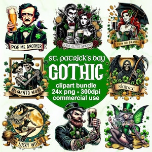 Gothic St Patricks Day Digital Clipart Bundle, Commercial Use, Cute ...