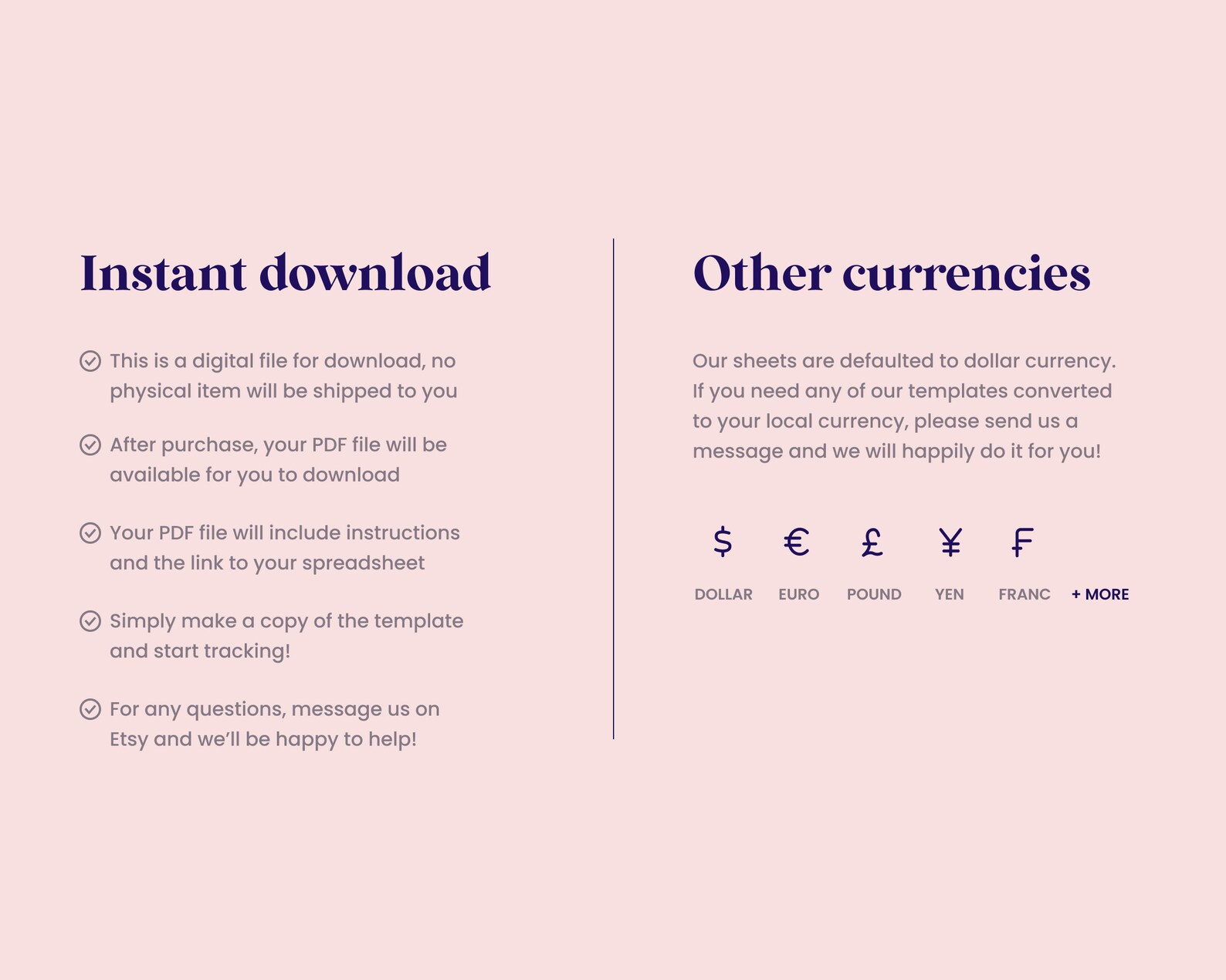 Simple Service Rate Card | A4 Printable | Budget Template | Financial ...