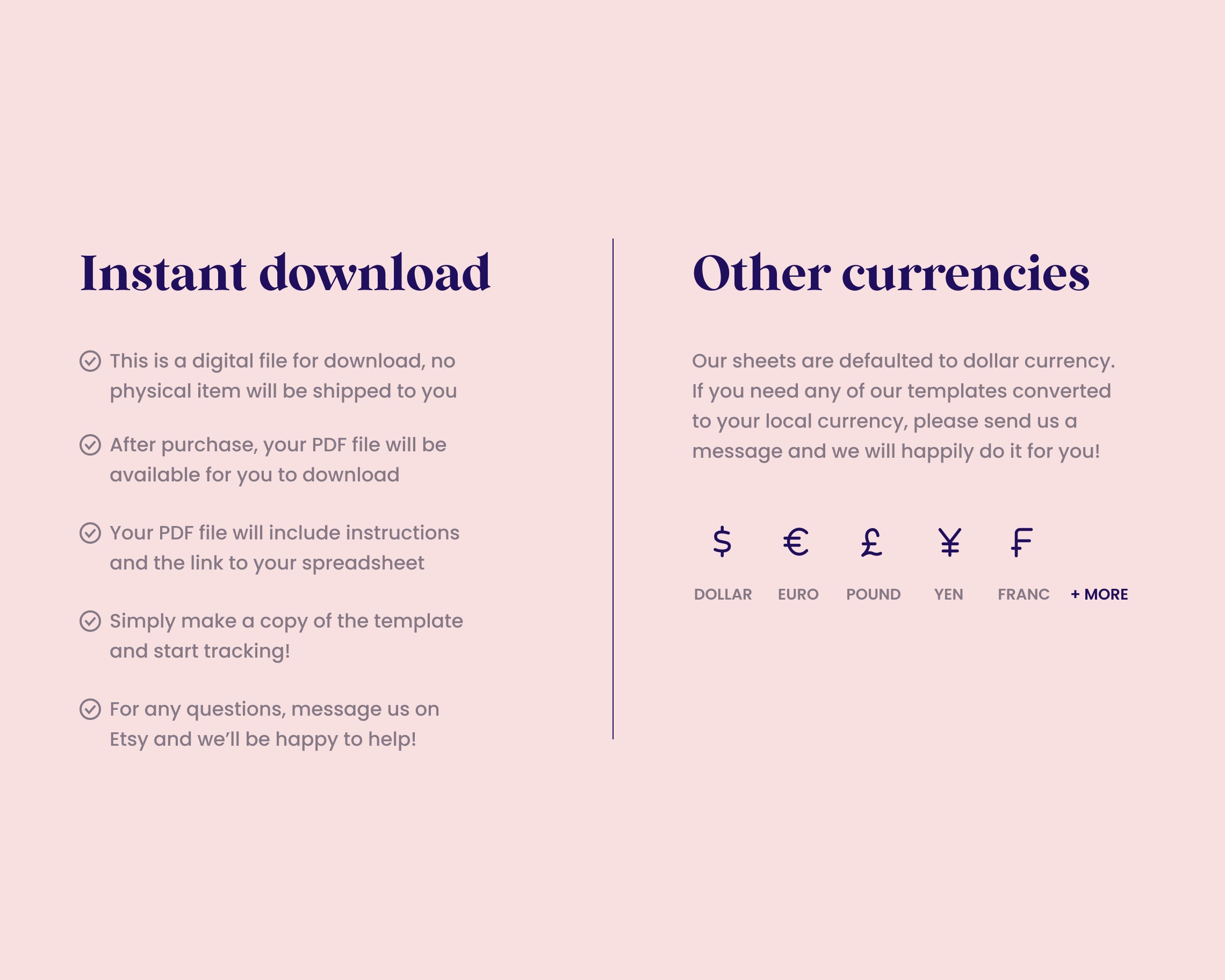 Simple Service Rate Card | A4 Printable | Budget Template | Financial ...