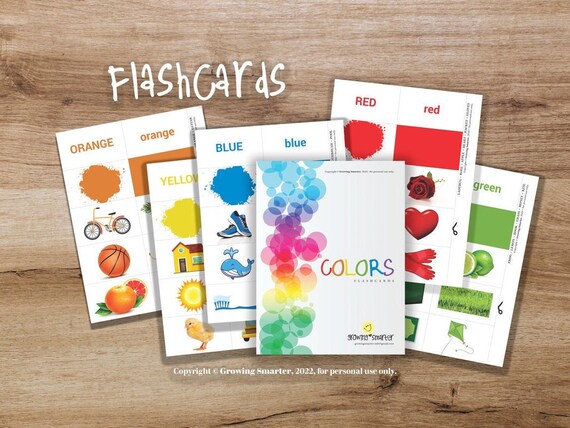 Color Flashcards Printable Educational Learning Resources | Etsy
