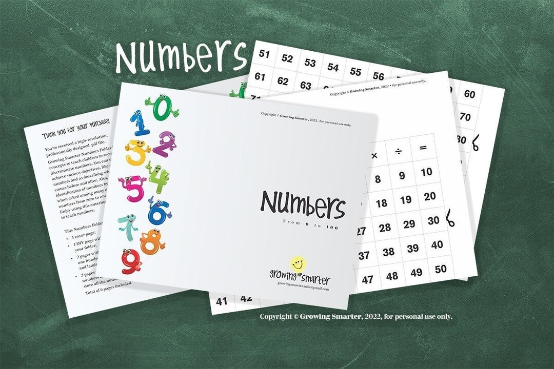 Numbers Printable, Educational Learning Resources, Teaching Aids ...