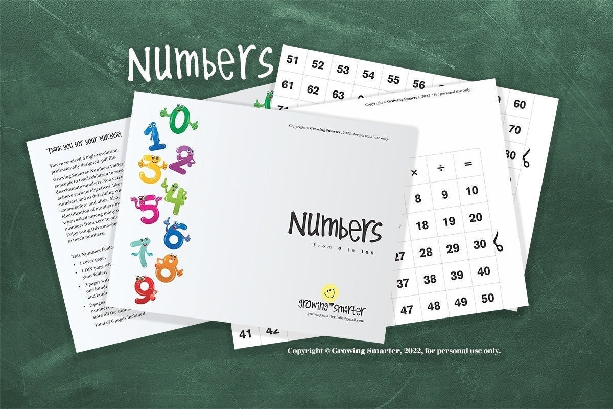 Numbers Printable, Educational Learning Resources, Teaching Aids ...