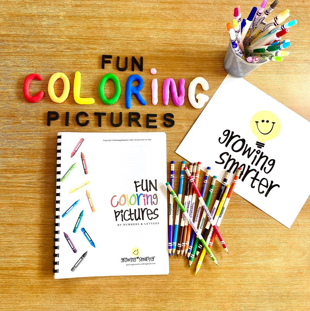 Fun Coloring Pictures by Numbers & Letters, Learning Resources ...