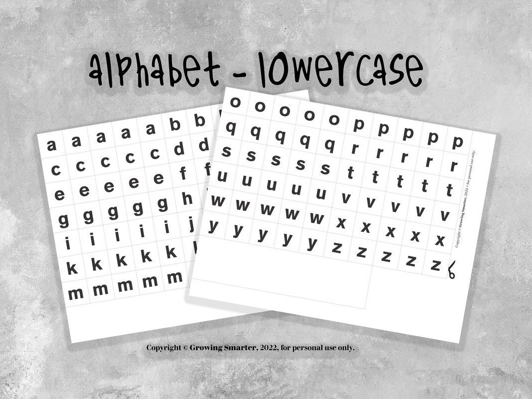 Alphabet, Lowercase Letter Printable, Educational Learning, Resources ...