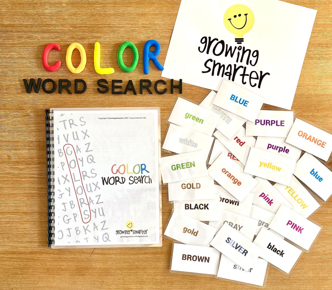 Color Word Search Activity Book, Educational Learning Resources ...