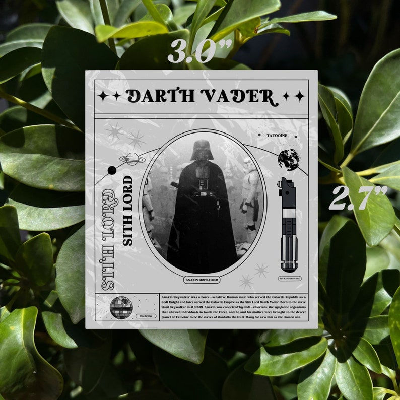 Tales of a Sith Sticker Inspired by Star Wars Anakin Skywalker - Etsy