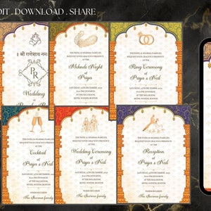 Indian Wedding Theme Invite Cards, Indian Wedding Digital Invite as ...
