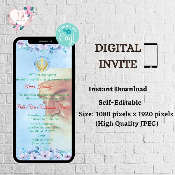 Akhand Path Invitation Card - Etsy