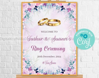 Engagement Welcome Sign as Ring Ceremony Welcome Signs, Welcome ...