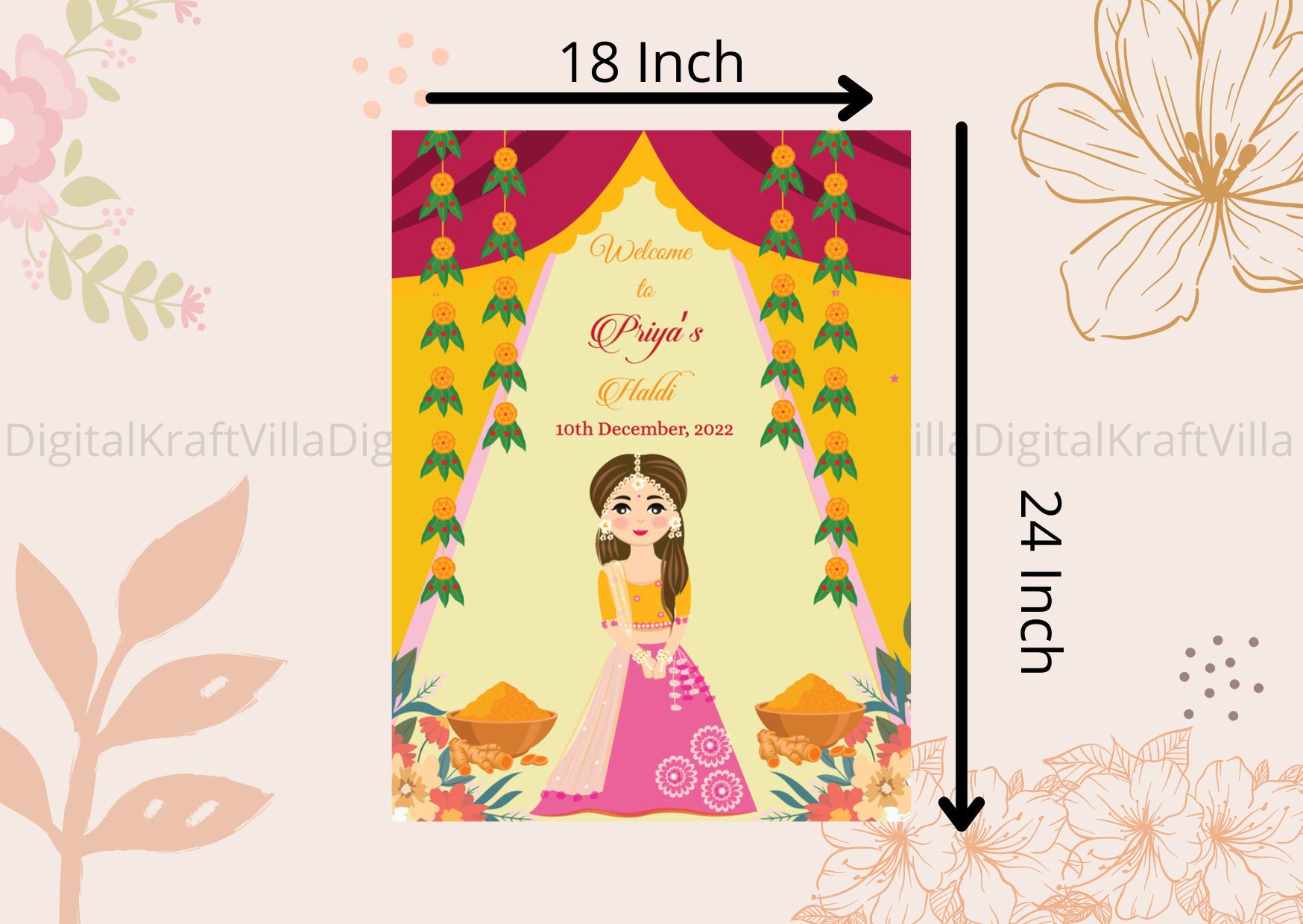 Haldi Sign Haldi Welcome Sign Vatna Sign Maticoor Sign - Etsy