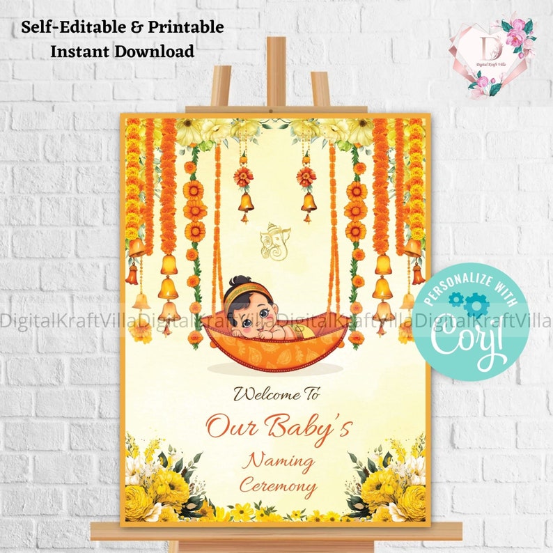 Naamkaran Sanskar Sign Cradle Ceremony Welcome Sign Baby Naming ...