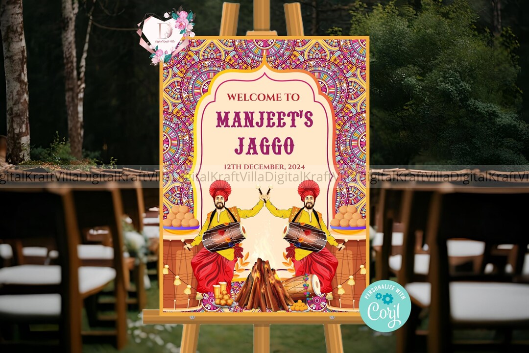 Jaggo Welcome Signs, Jago Welcome Sign as Sade Munde Da Viah Sign ...