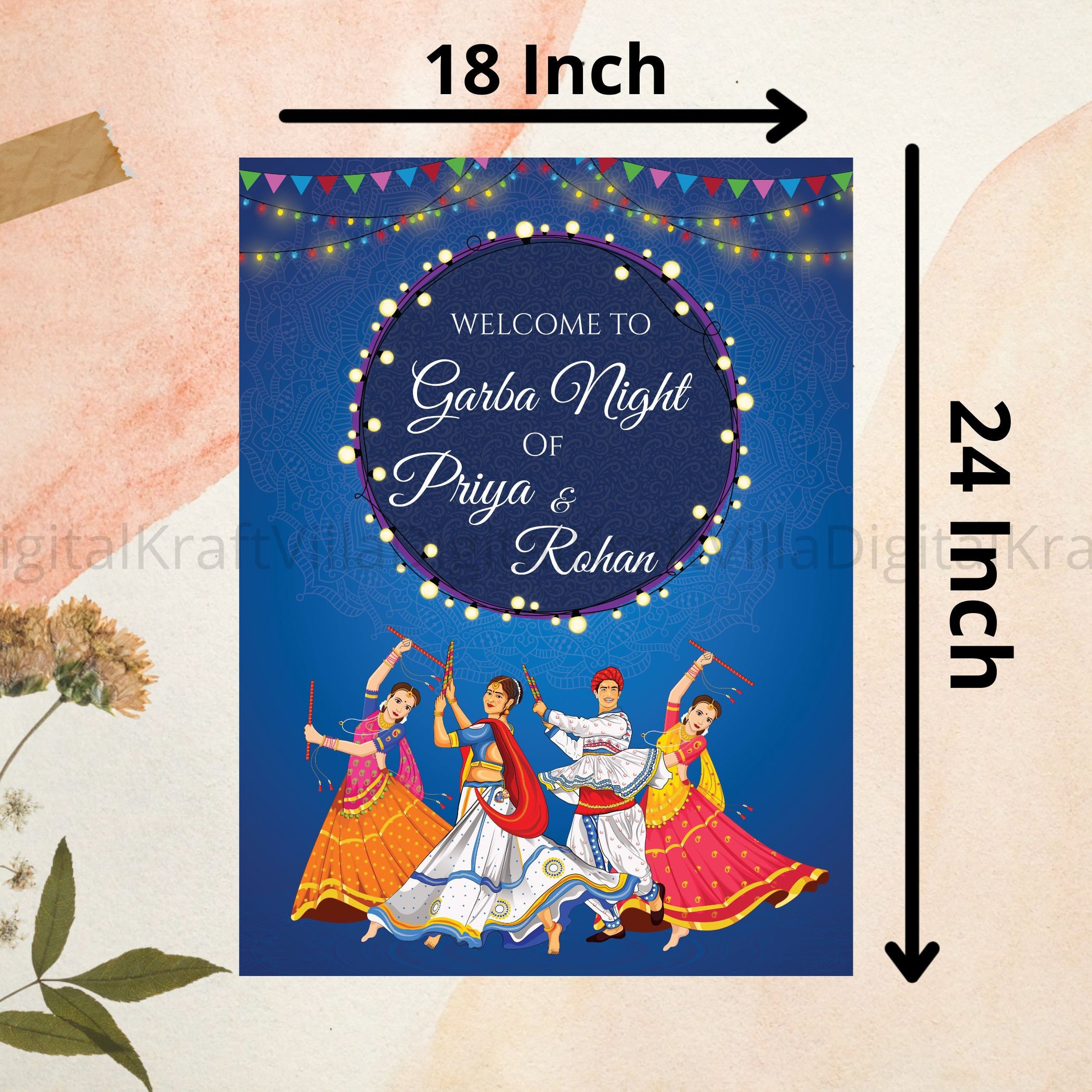 Garba Welcome Poster as Garba Welcome Signs, Garba Celebrations Posters ...