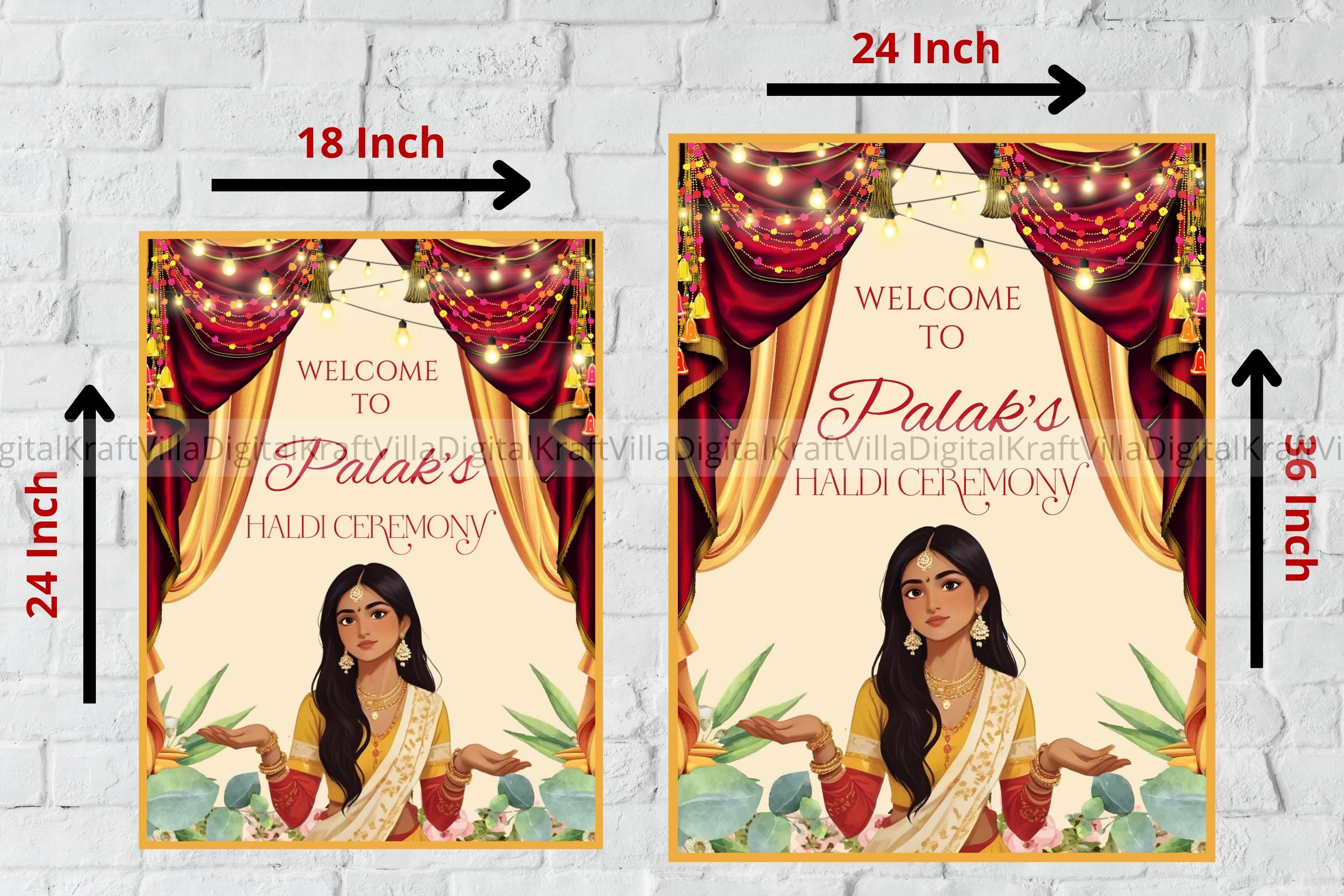 Haldi Sign, Haldi Welcome Sign, Vatna Sign, Maticoor Sign, Gaye Holud ...
