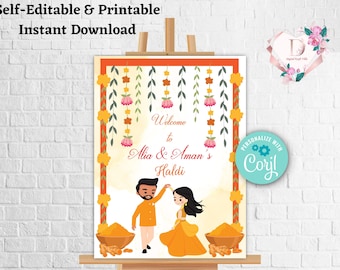 Haldi Posters as Welcome to Haldi Signs & Haldi Welcome Signs, Haldi ...