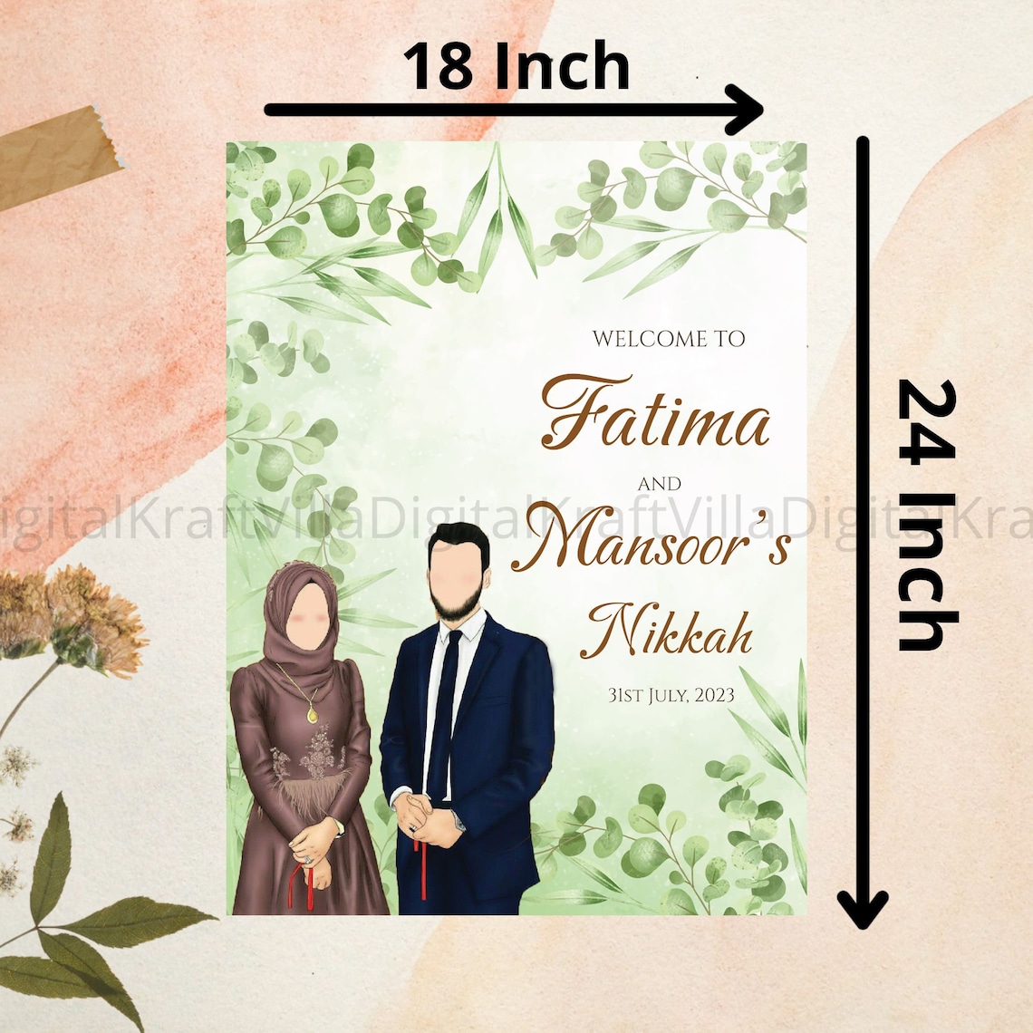 Nikaah Welcome Signage Board Muslim Shaadi Sign as Islamic - Etsy