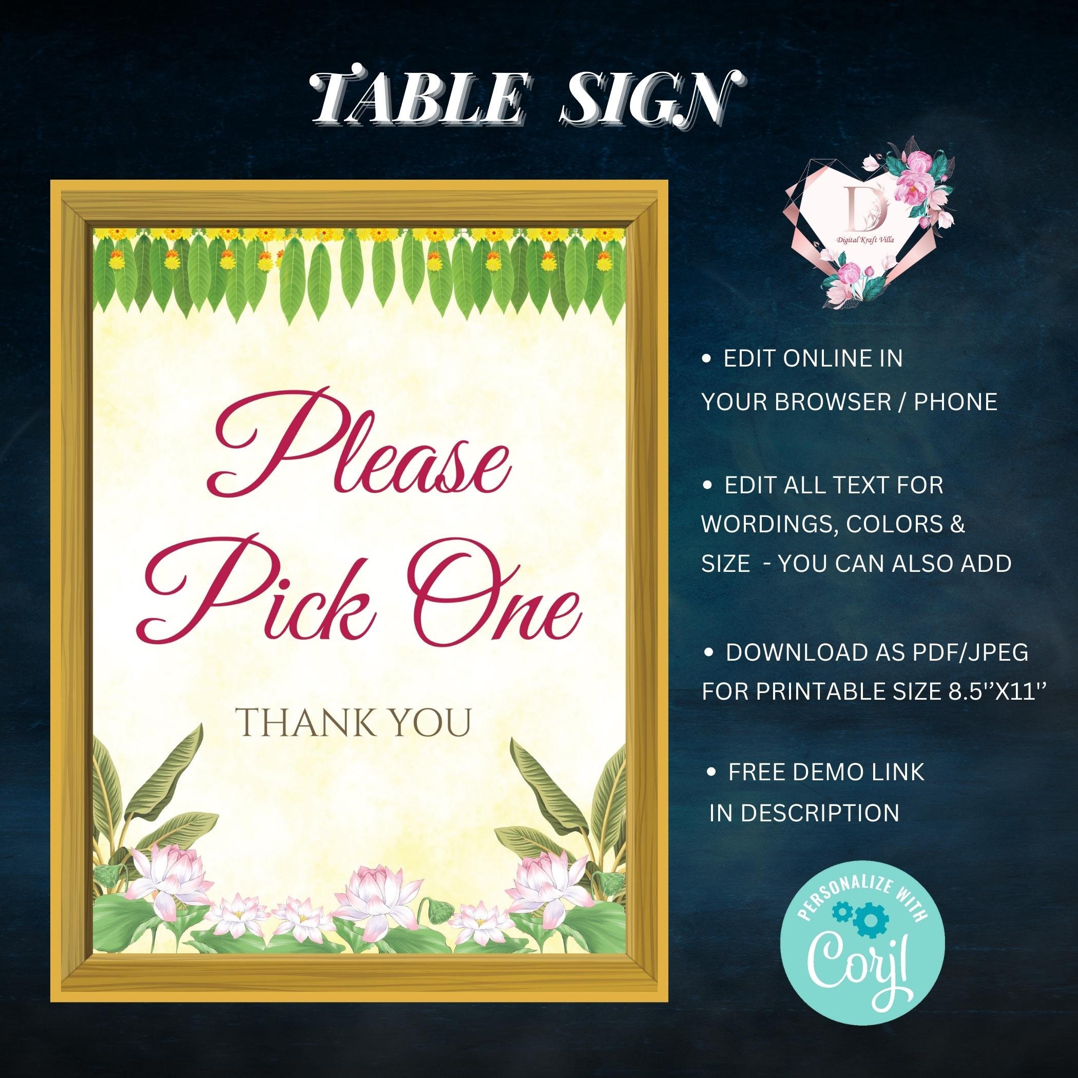 Please Pick One Indian Wedding Decor Mehndi Decor Station - Etsy