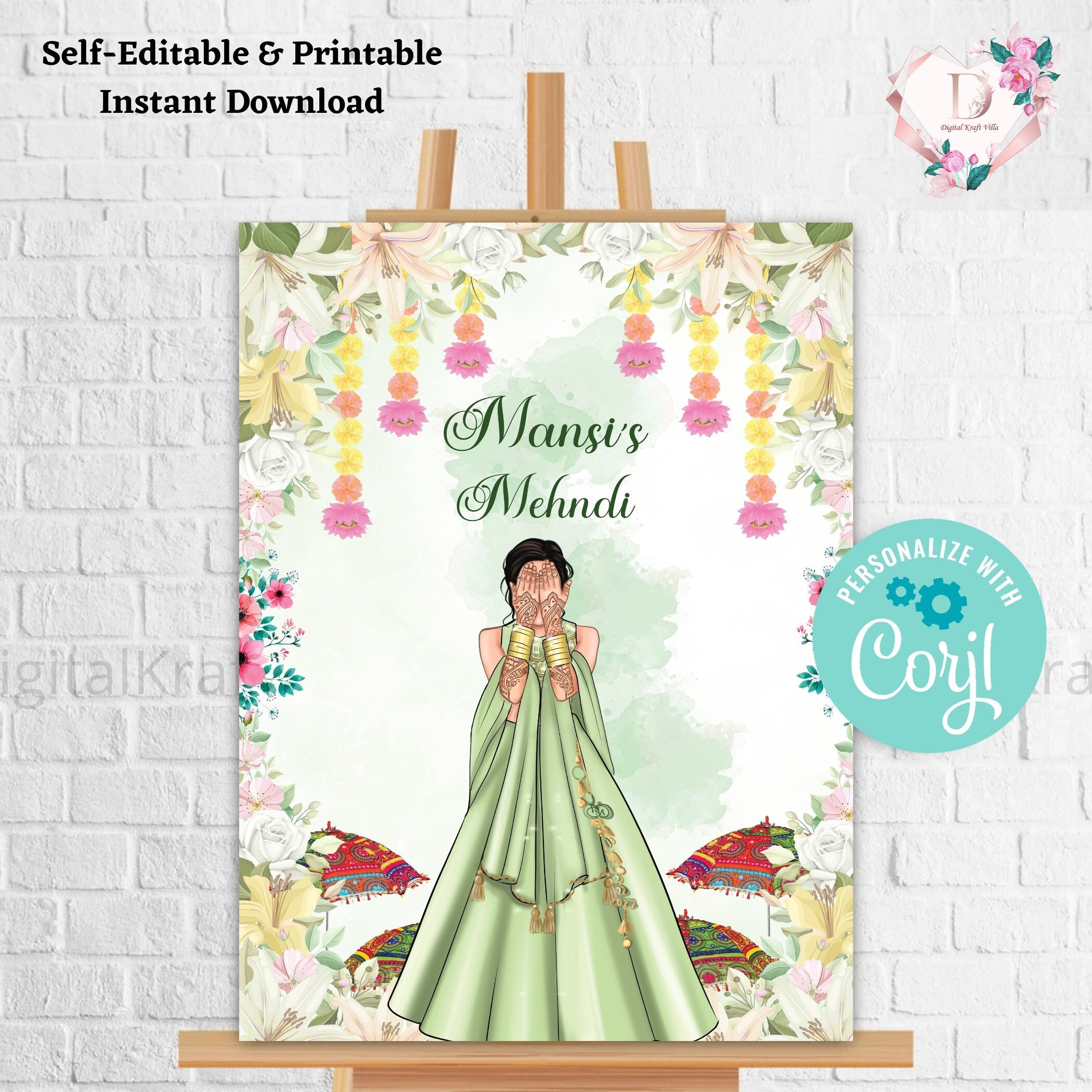 Welcome to My Mehndi Sign, Mehndi Welcome Signs Henna, Indian Mehndi ...