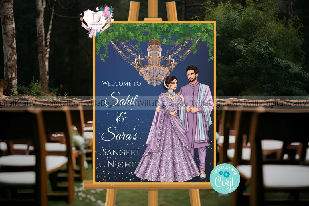 Sangeet Decor as Sangeet Signs & Sangeet Welcome Sign, Sangeet Poster ...