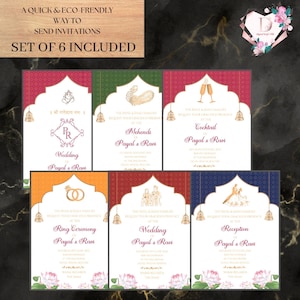 Indian Wedding Invitation, Indian Wedding Digital Invite as Indian ...