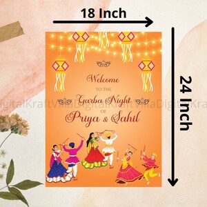 Raas Garba Night Welcome Signs, Dandiya Raas Welcome Sign & Indian ...