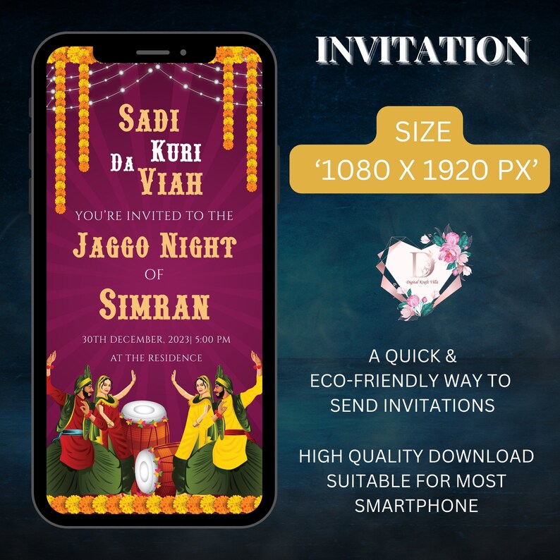 Jaggo Invites as Punjabi Invitations, Digital Jaggo Cards & Jago ...