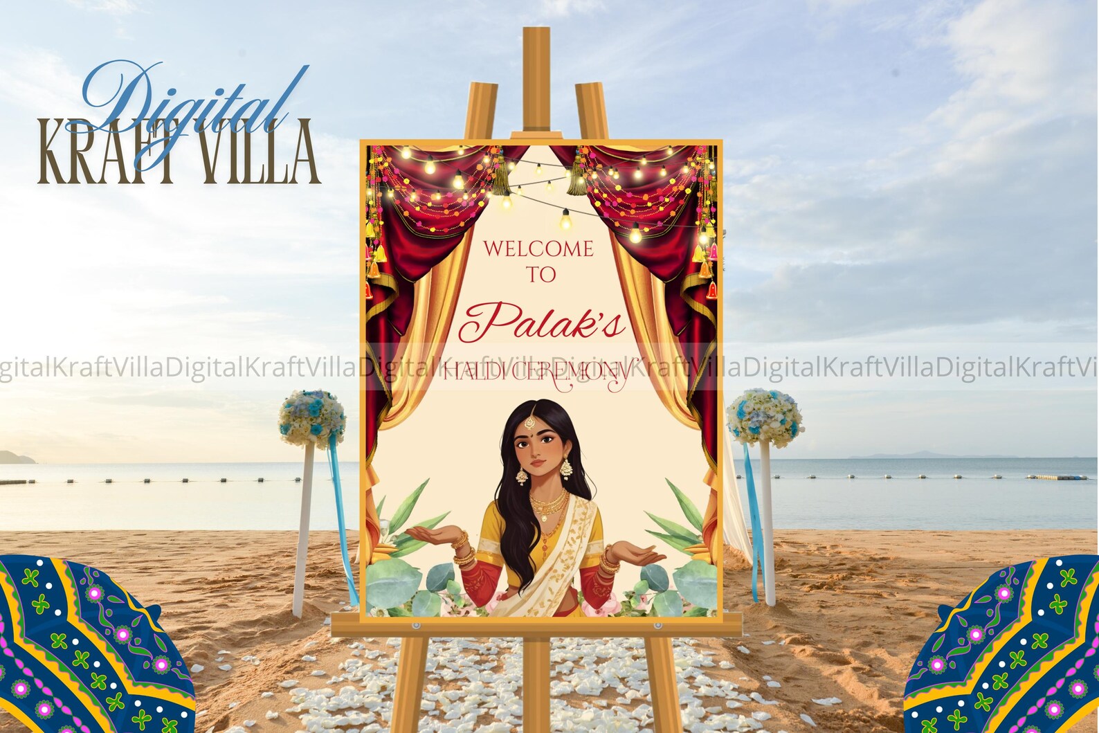 Haldi Sign, Haldi Welcome Sign, Vatna Sign, Maticoor Sign, Gaye Holud ...