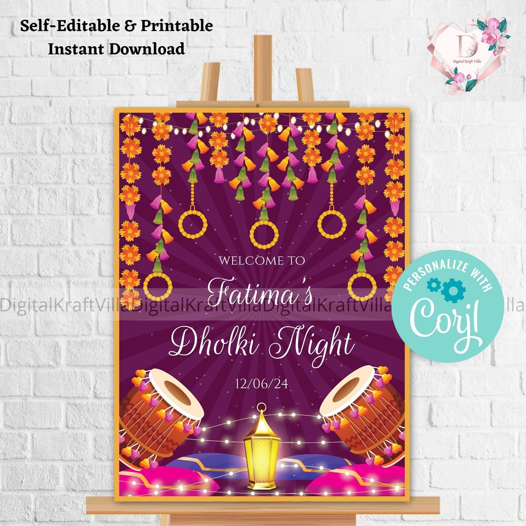Muslim Dholak Night Sign Board & Muslim Dholki Signs With Lanterns ...