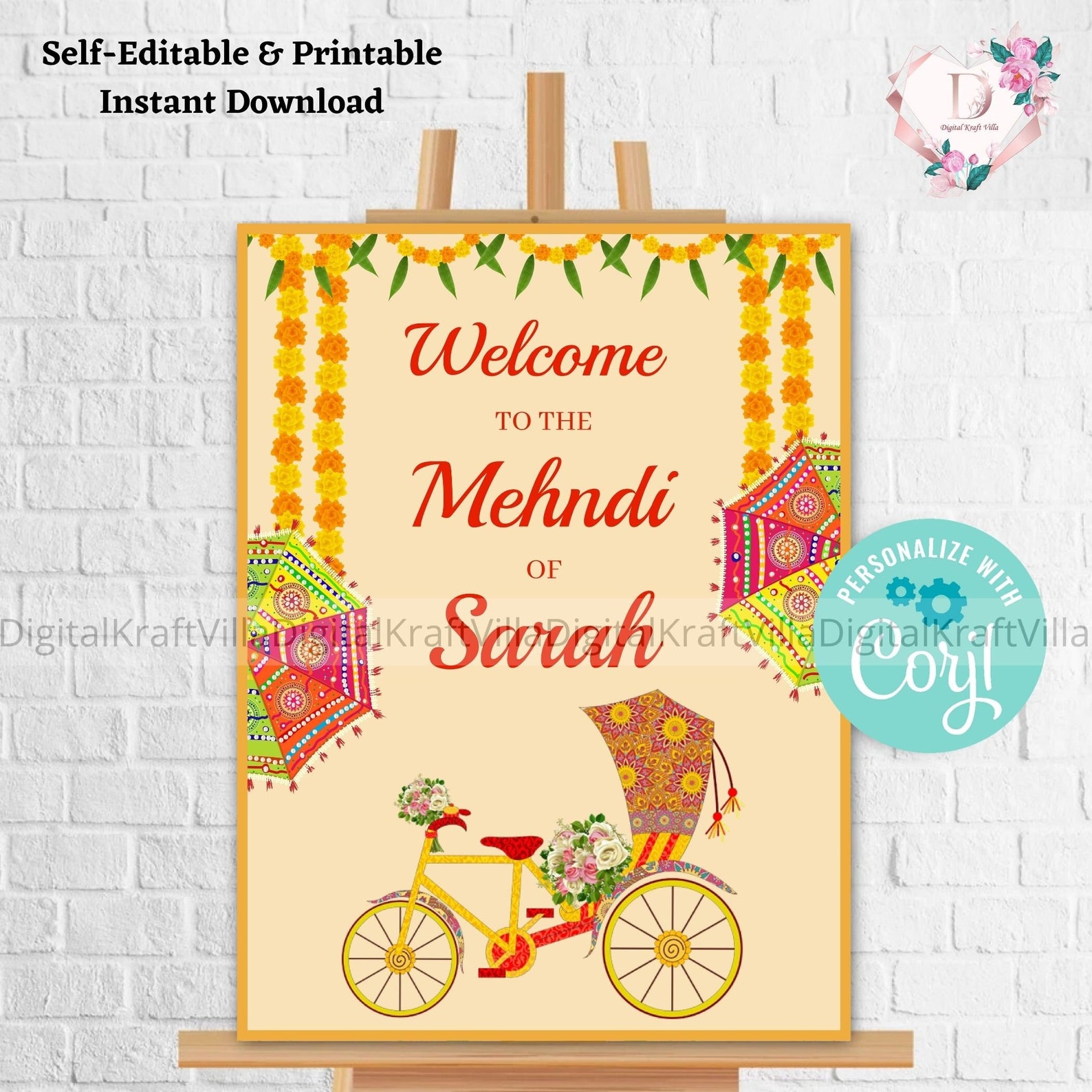 Mehndi Welcome Signs Henna, Welcome to My Mehndi Sign, Indian Mehndi ...
