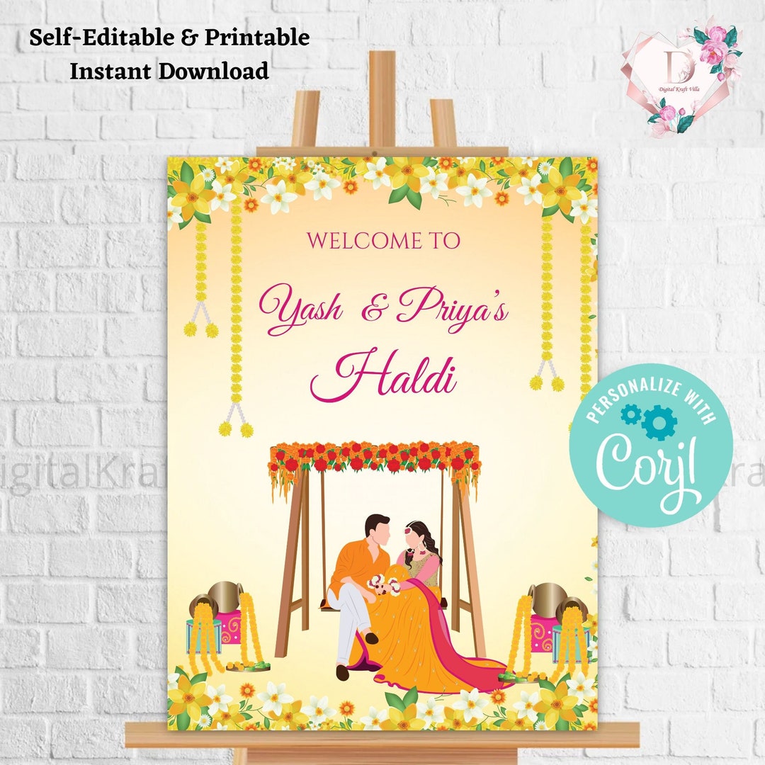 Haldi Decor Signs as Welcome to Haldi Signs, Welcome Haldi Signs for ...