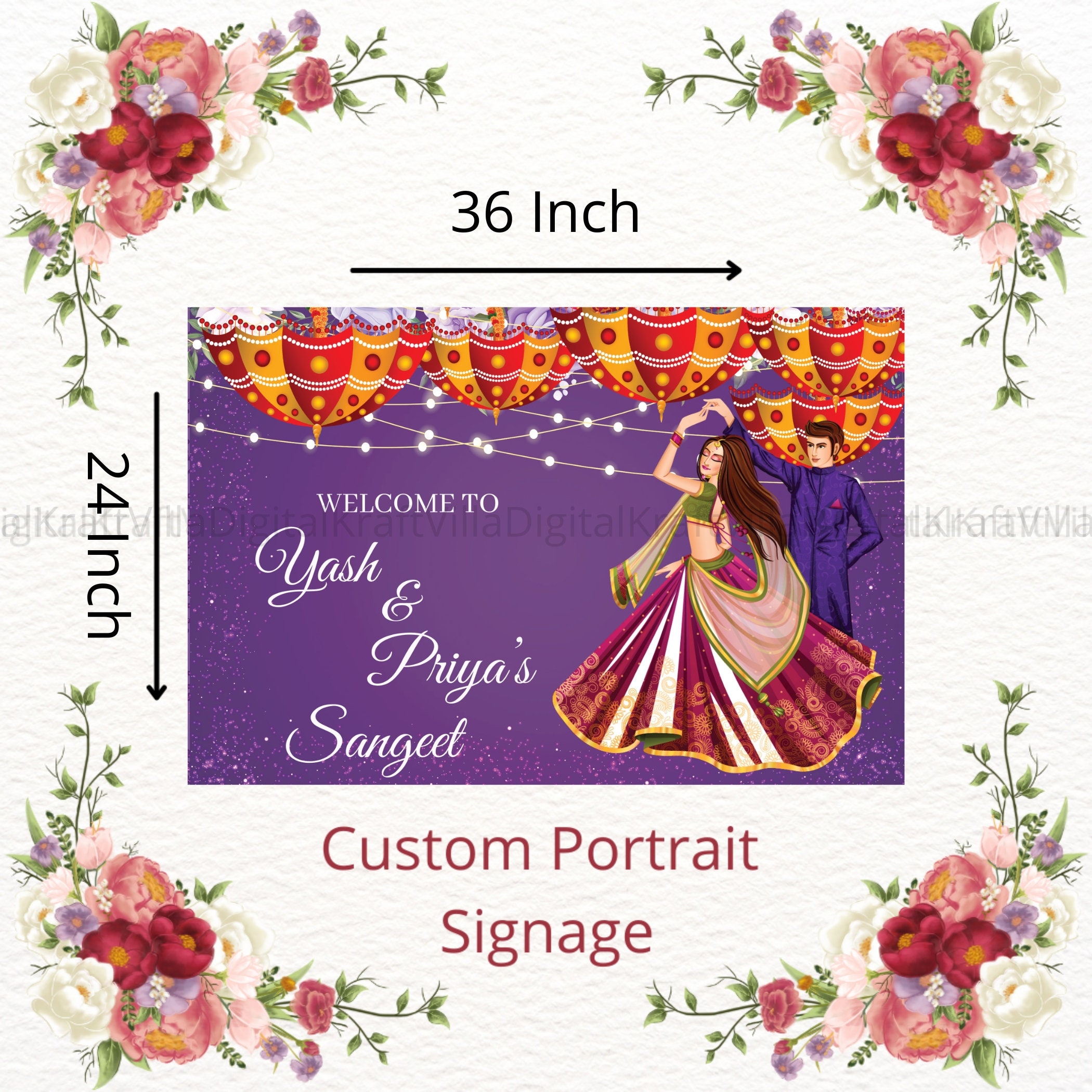 Sangeet Welcome Board Indian Wedding Sign Sangeet Welcome - Etsy