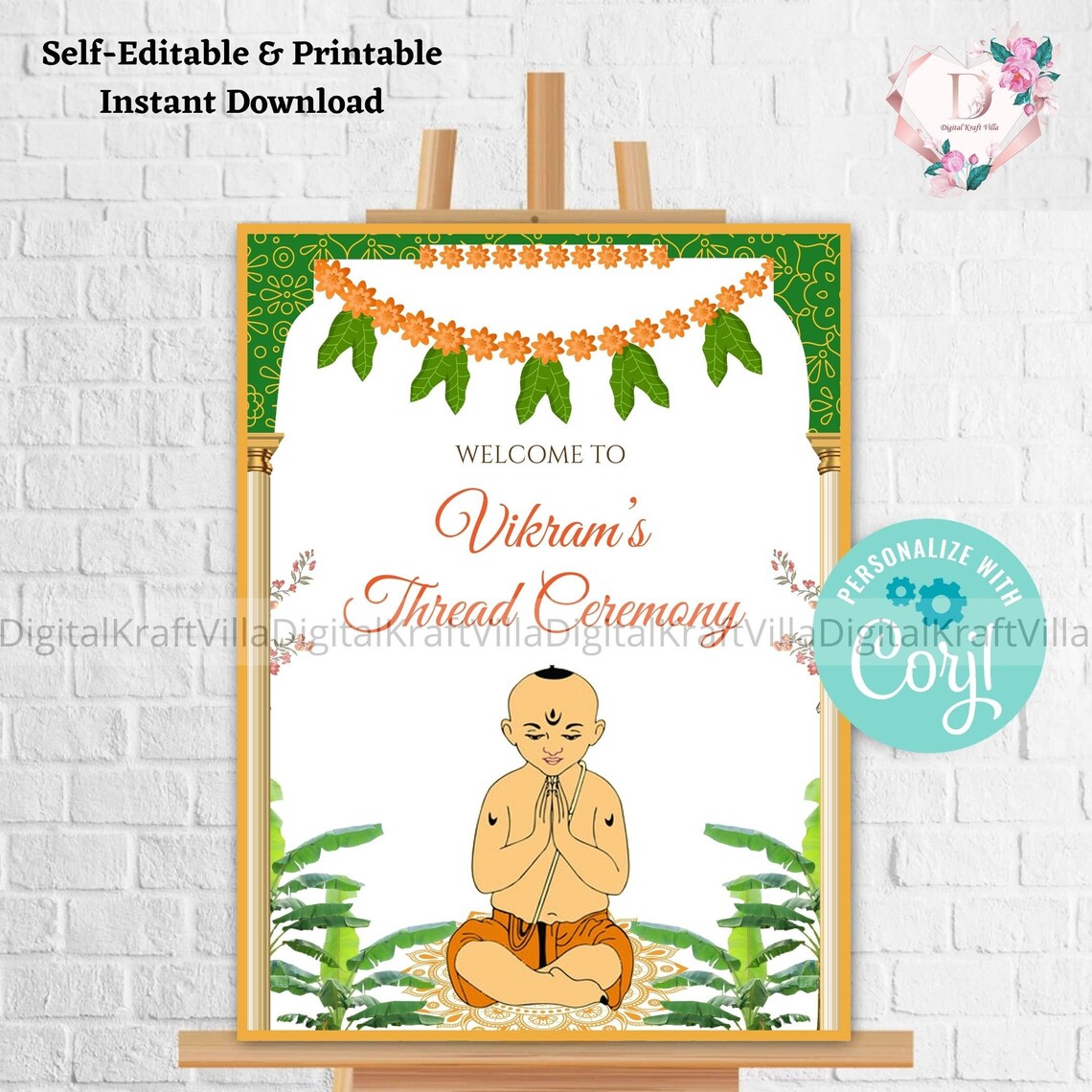 Thread Ceremony Welcome Sign as Upanayanam Welcome Sign, Yagnopavith ...