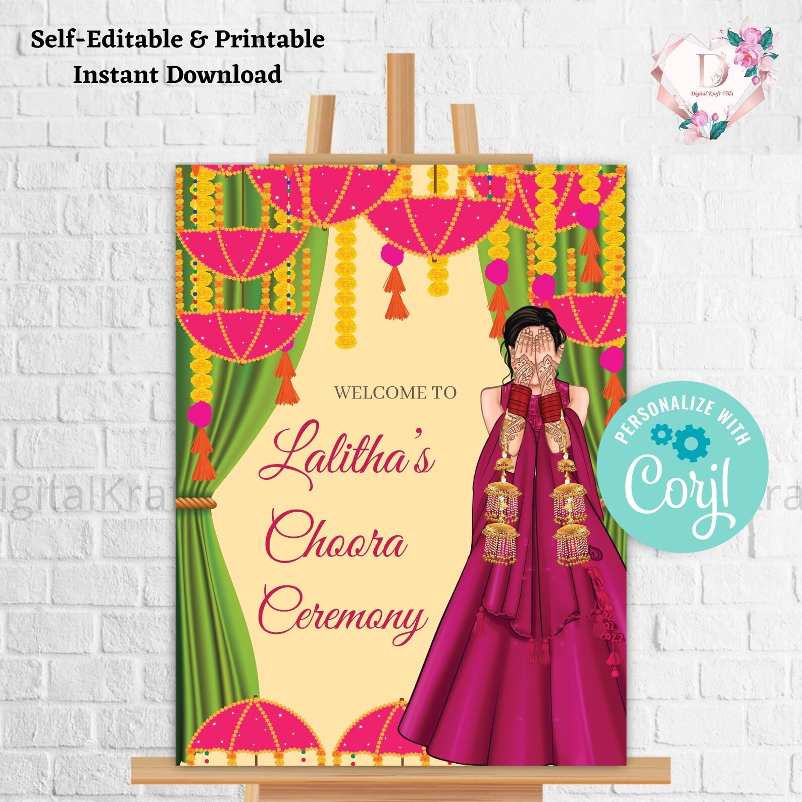 Choora Ceremony as Sikh Wedding Signs Punjabi Wedding Choora - Etsy