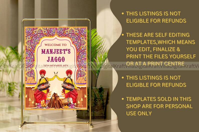 Jaggo Welcome Signs, Jago Welcome Sign as Sade Munde Da Viah Sign ...