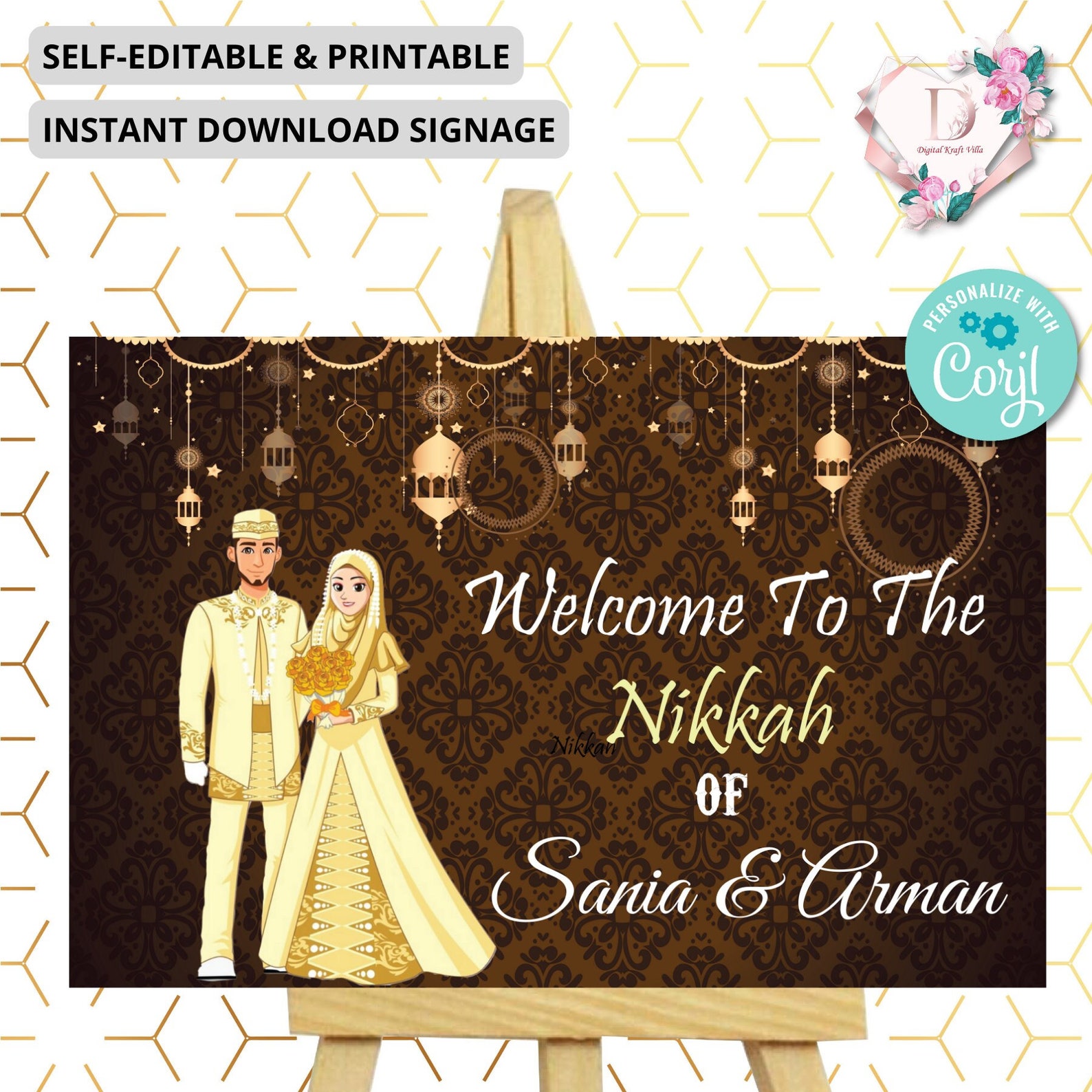 Nikaah Welcome Signage Board Muslim Shaadi Sign as Islamic | Etsy
